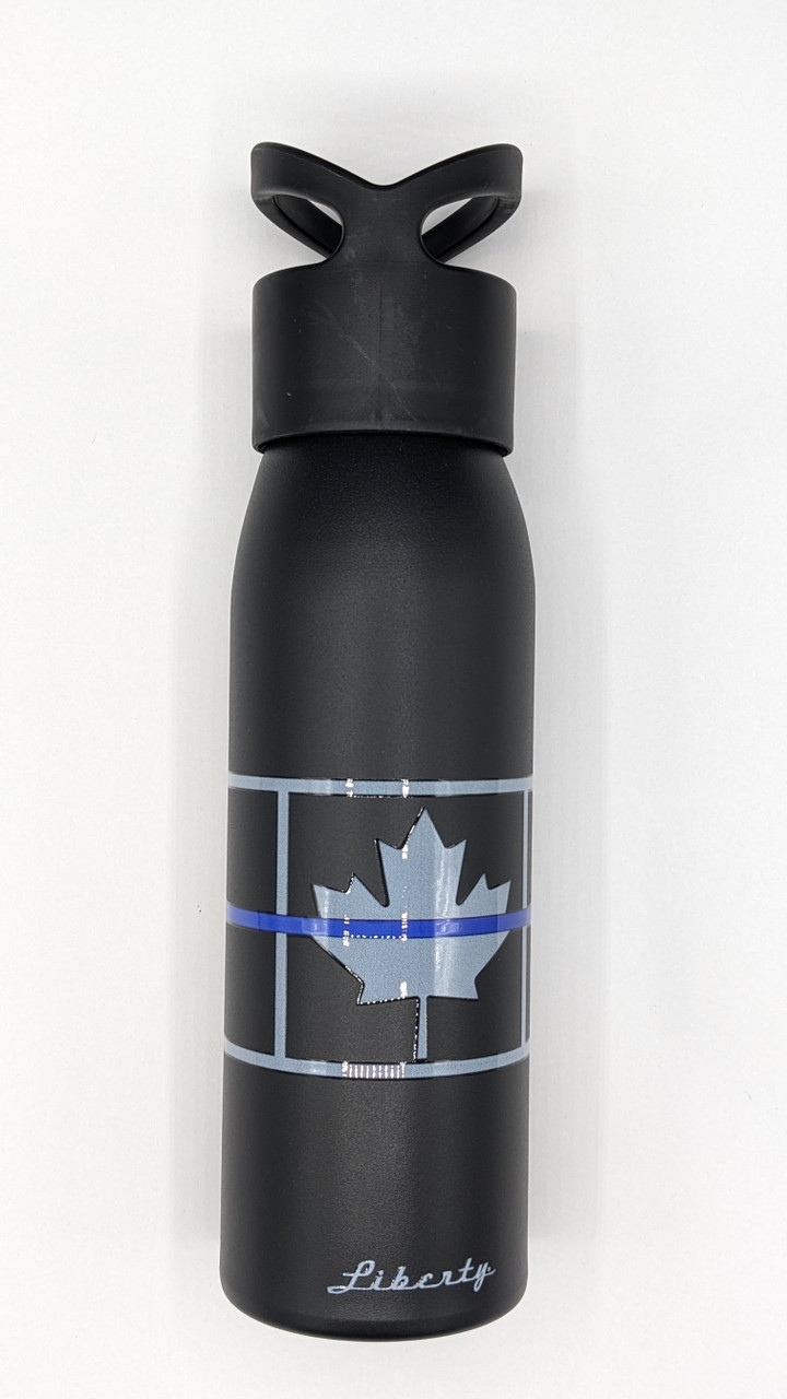 Liberty Bottles - 24 oz Aluminum DS Tactical Water Bottle - Thin Blue ...