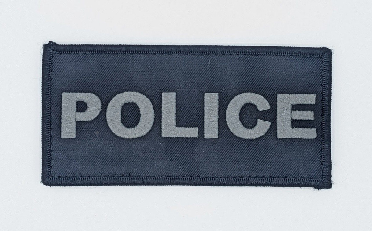 DS Embroidered Police Patch - Thick Font (2.5" x 5")