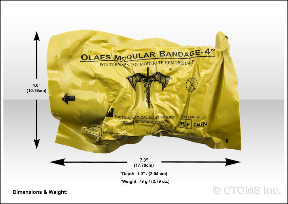 Tactical Medical Solutions Olaes® Modular Bandage 4", (Flat)