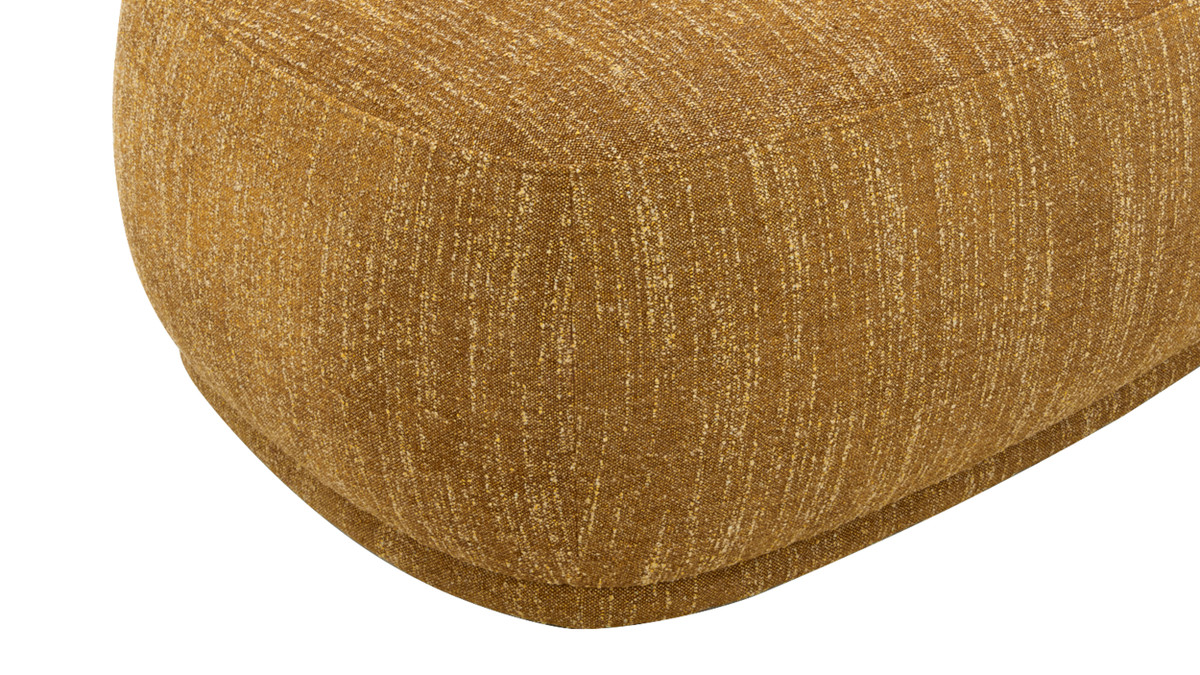 Pebble 44" Rounded Triangle Cocktail Ottoman, Mustard Yellow - Jennifer ...