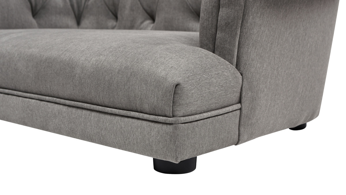 Kiki 36.5" Chesterfield Dog Sofa Bed, Medium, Uptown Gray - Jennifer Taylor Home