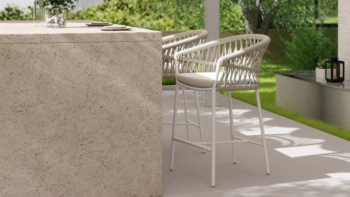 Maiden 27" Set of 2 Patio Counter Stool, Wheat Beige - Jennifer Taylor Home