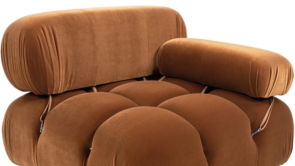 Marcel 36" Bubble Modular Modern Lounge Arm Chair, Burnt Orange ...