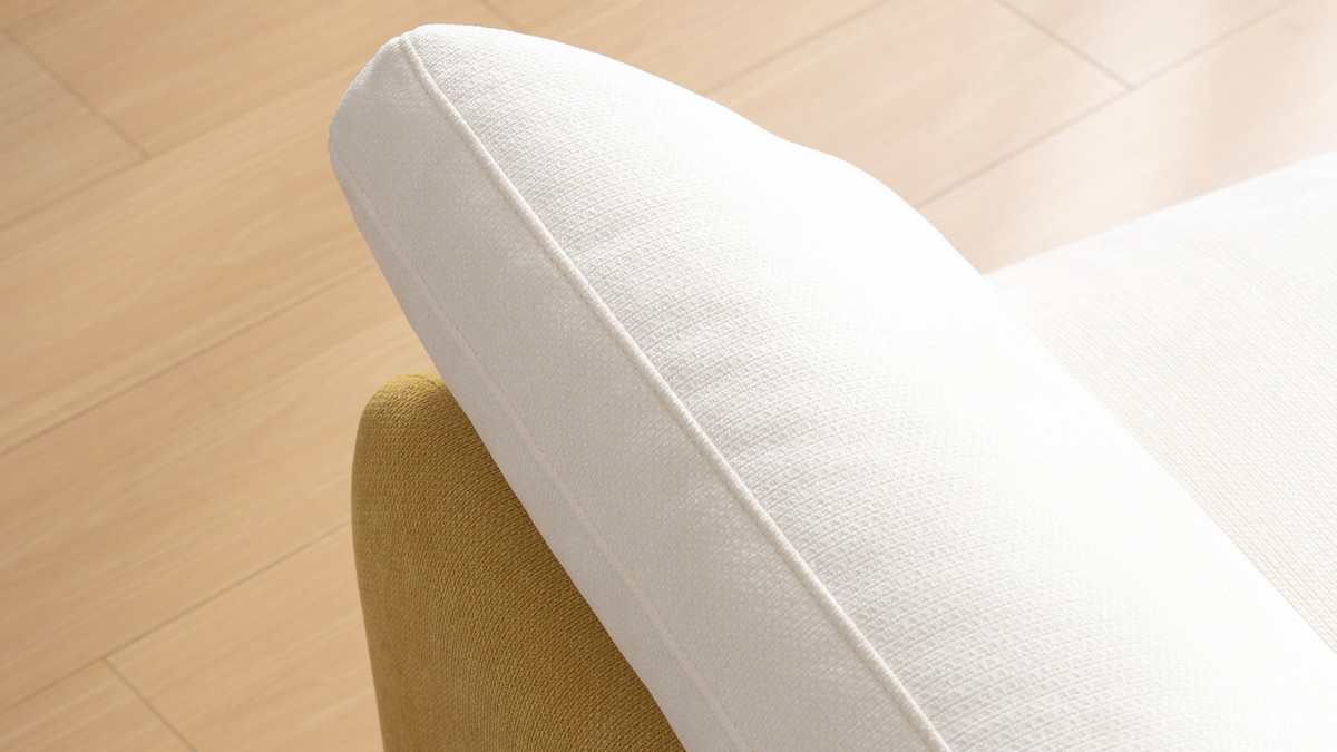 Solano 50" Oversized Color-Block Lounge Chair, Chenille Yellow ...