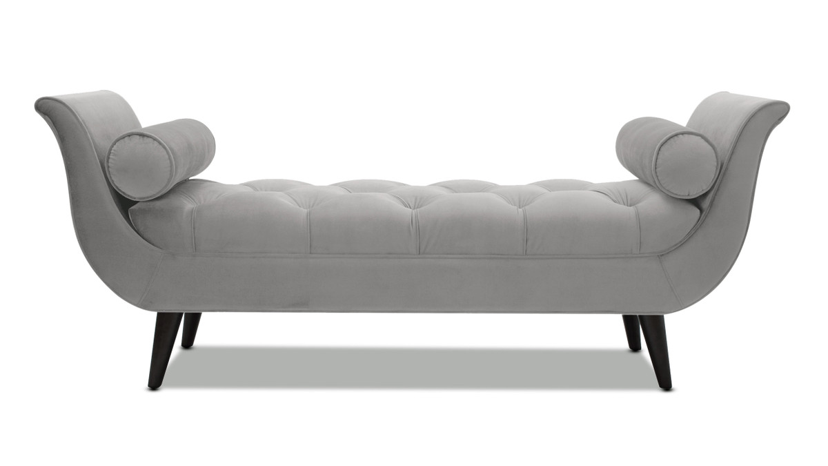 Alma Tufted Entryway Bench, Opal Grey - Jennifer Taylor Home