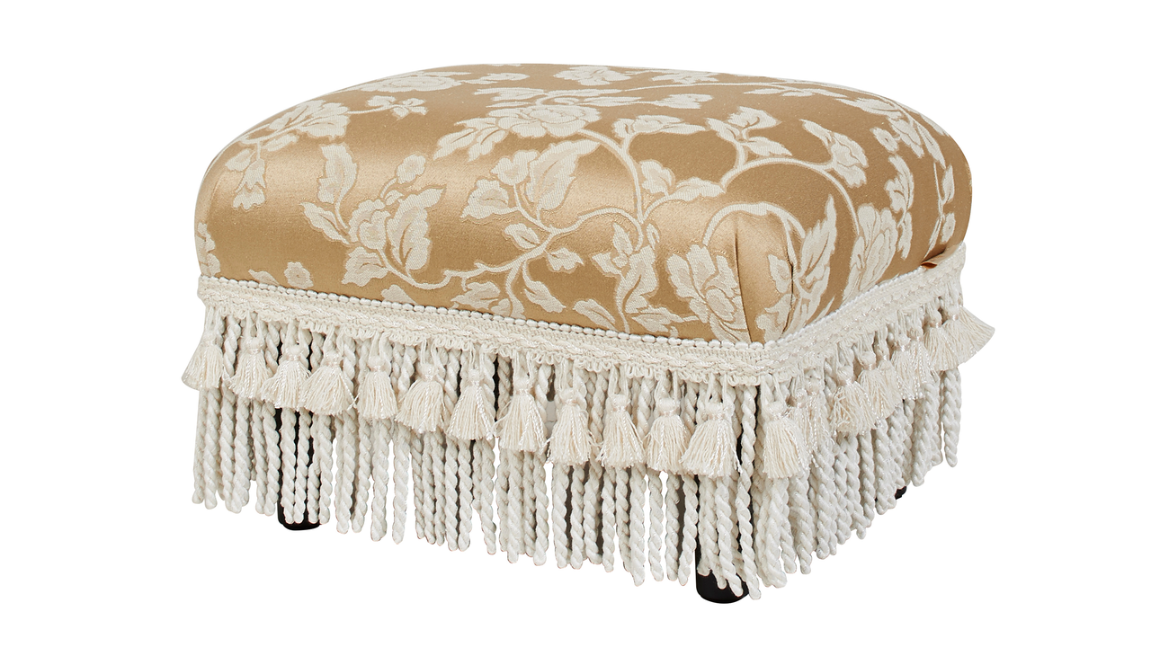 Fiona Traditional Decorative Footstool, Floral Neutral - Jennifer ...