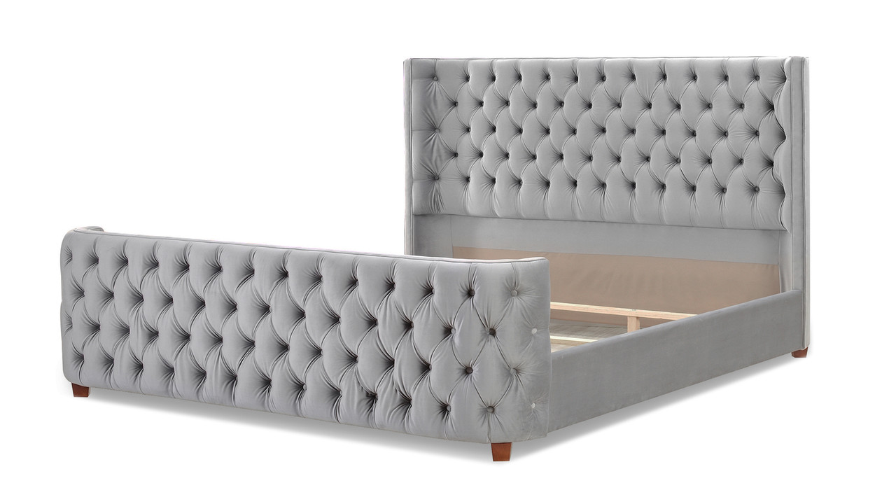 Brooklyn Tufted Panel Bed Headboard and Footboard Set - Jennifer Taylor ...