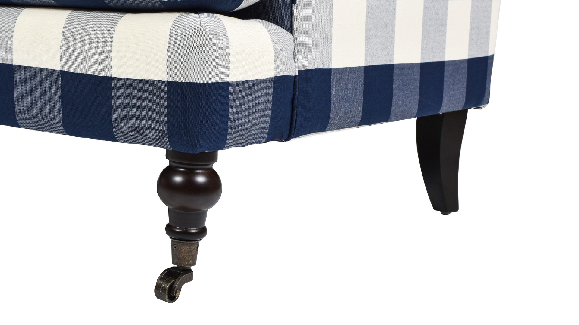 Alana Lawson Three-Cushion Tight Back Sofa, Blue Lattice - Jennifer ...