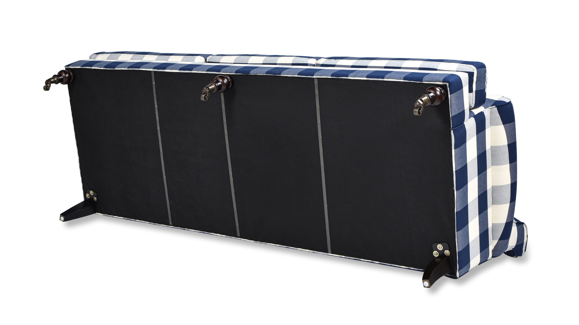 Alana Lawson Three-Cushion Tight Back Sofa, Blue Lattice - Jennifer ...