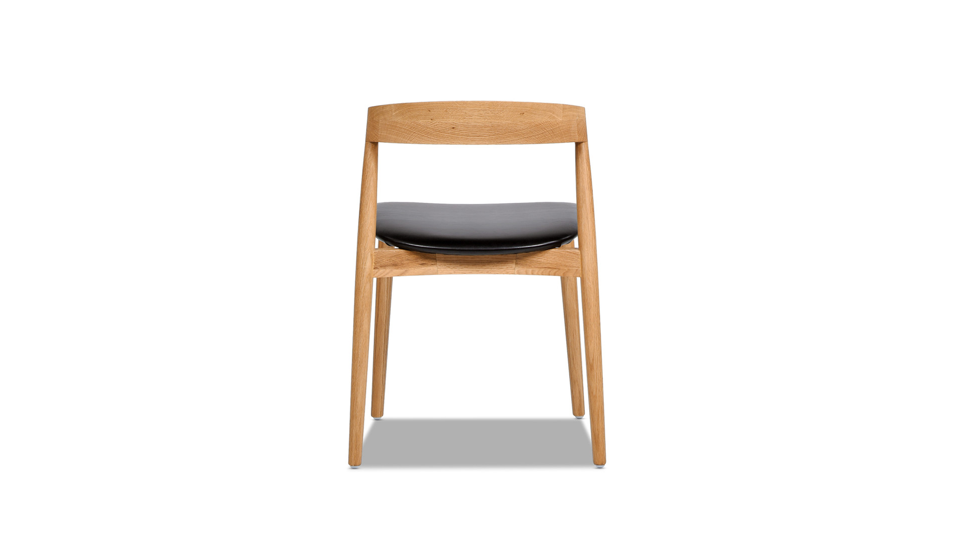 Raven 20.5" Stacking Sculpted Oak Wood Dining Chair, Warm Natural Brown ...