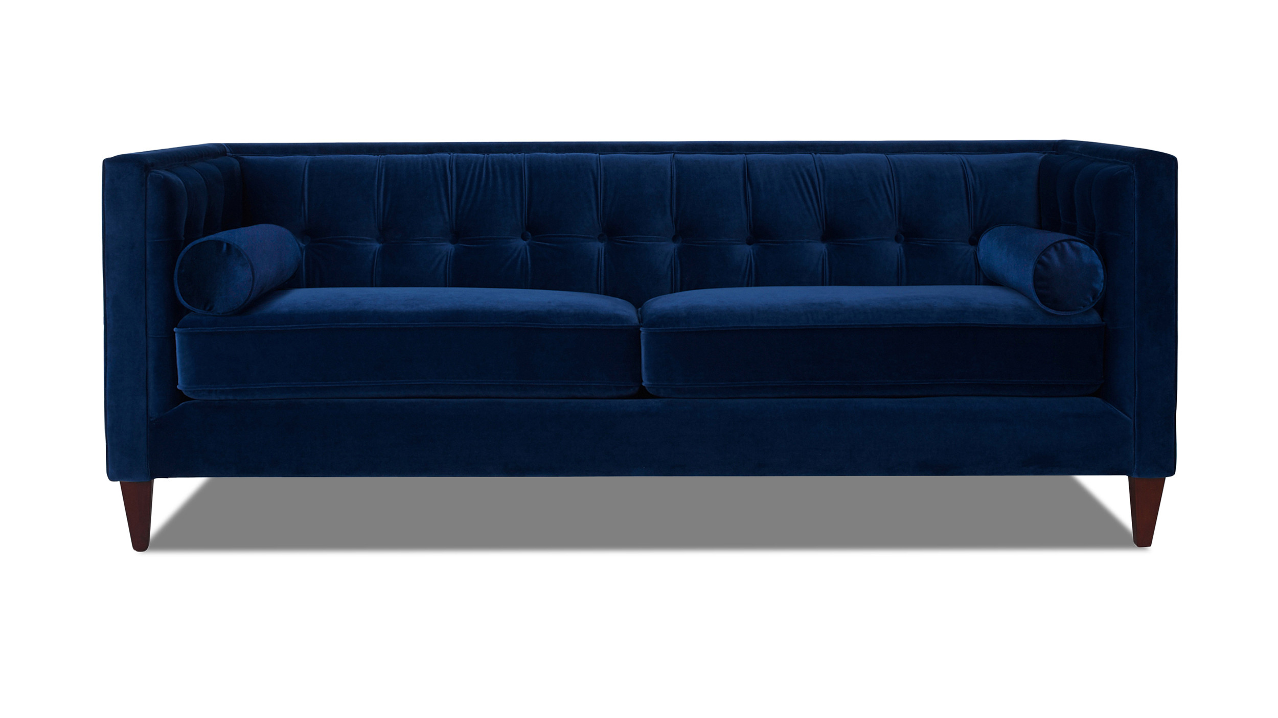 Navy tufted couch store