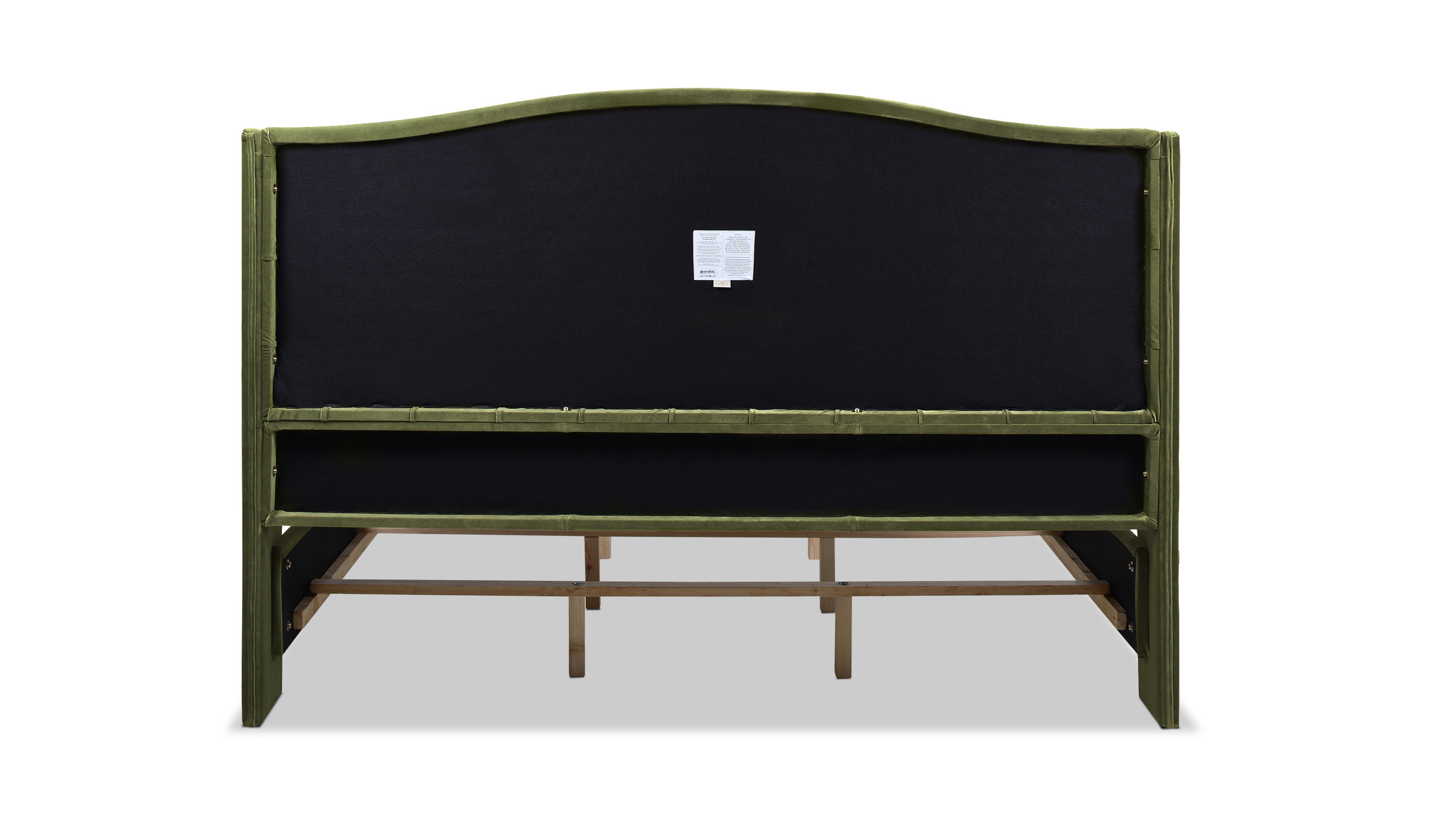 Marcella Upholstered Shelter Headboard Bed Set, King, Olive Green ...