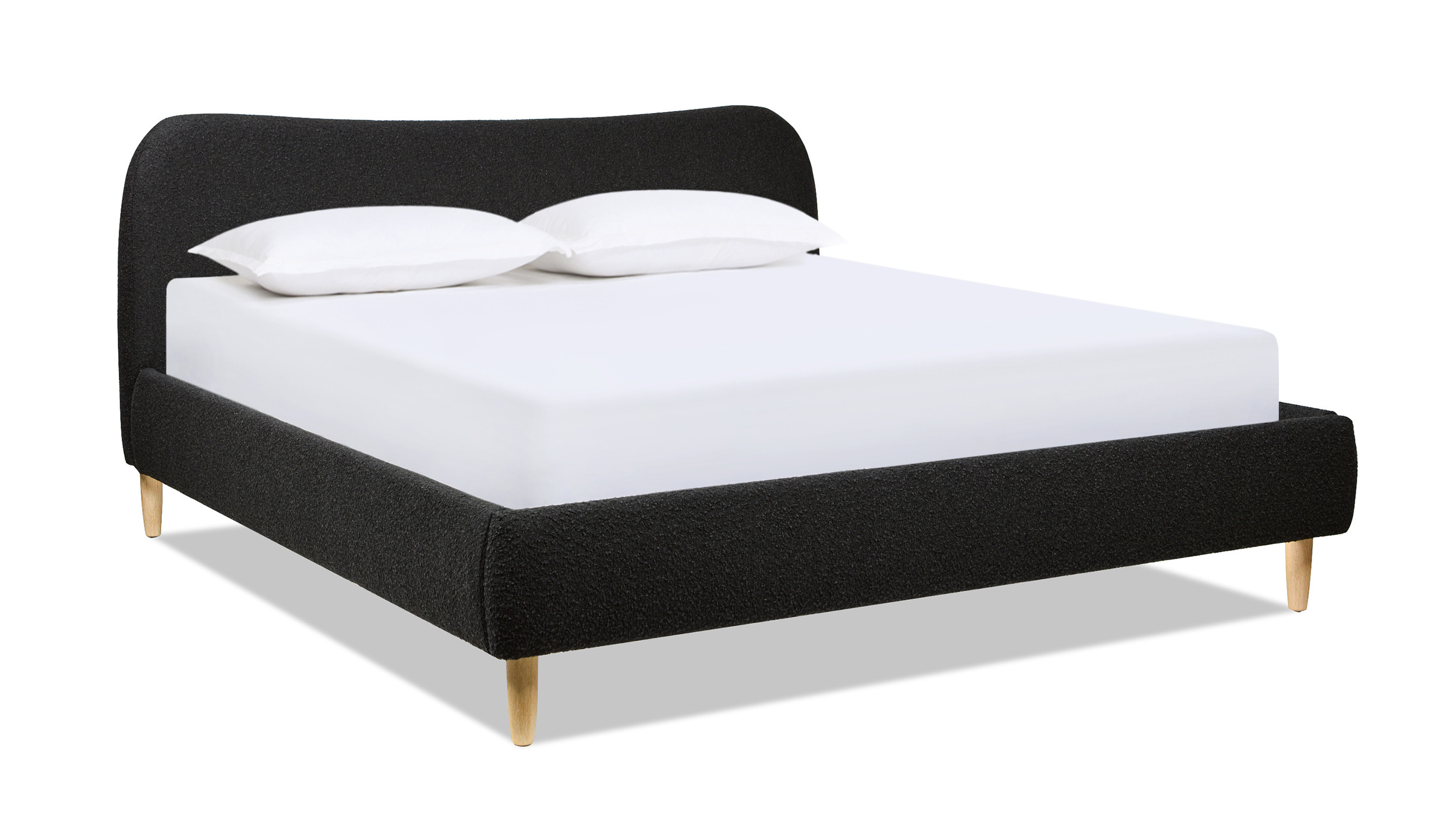 King size bed curved headboard store