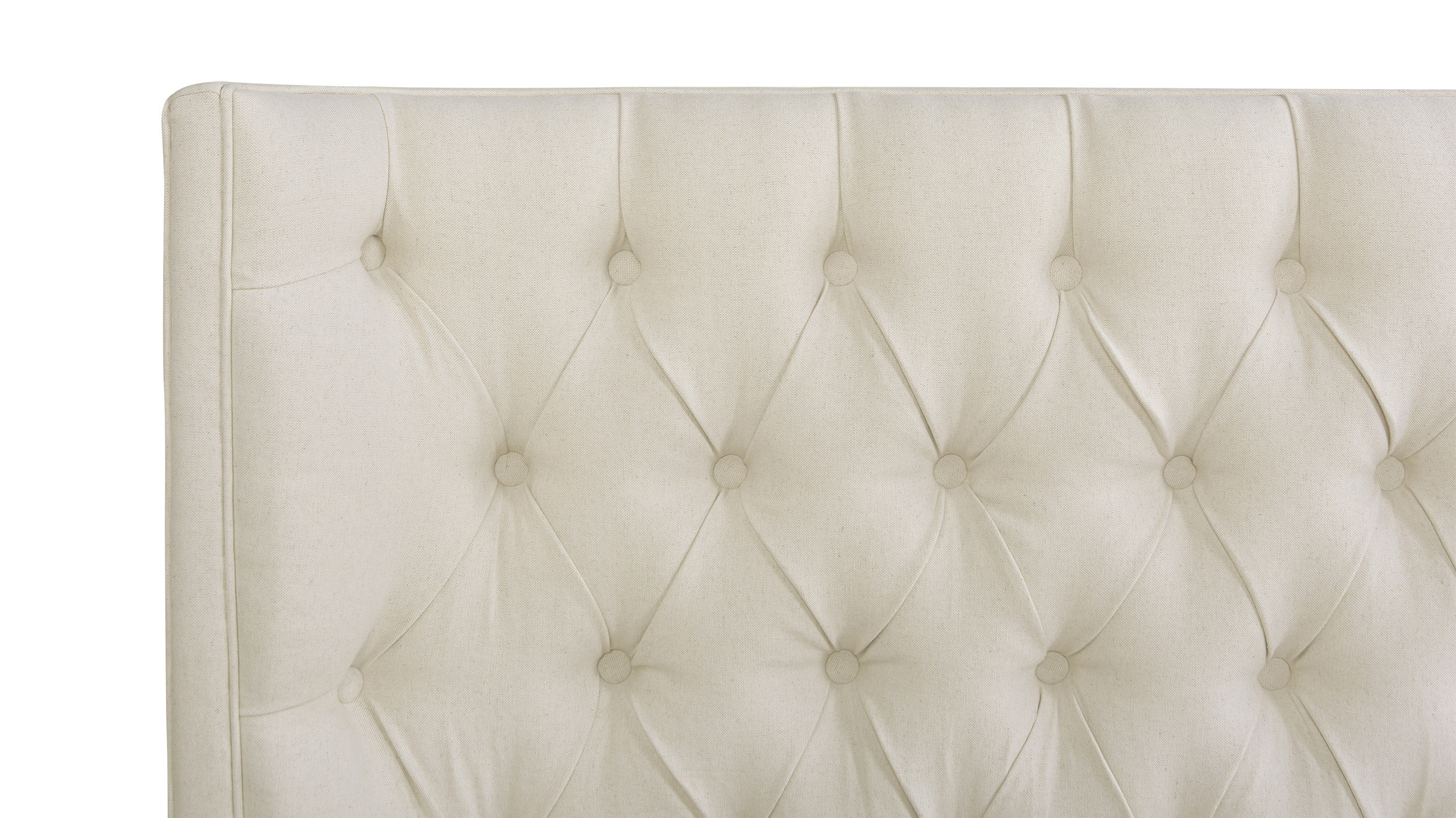 Brooklyn King Tufted Panel Bed Headboard and Footboard Set, Light Beige ...