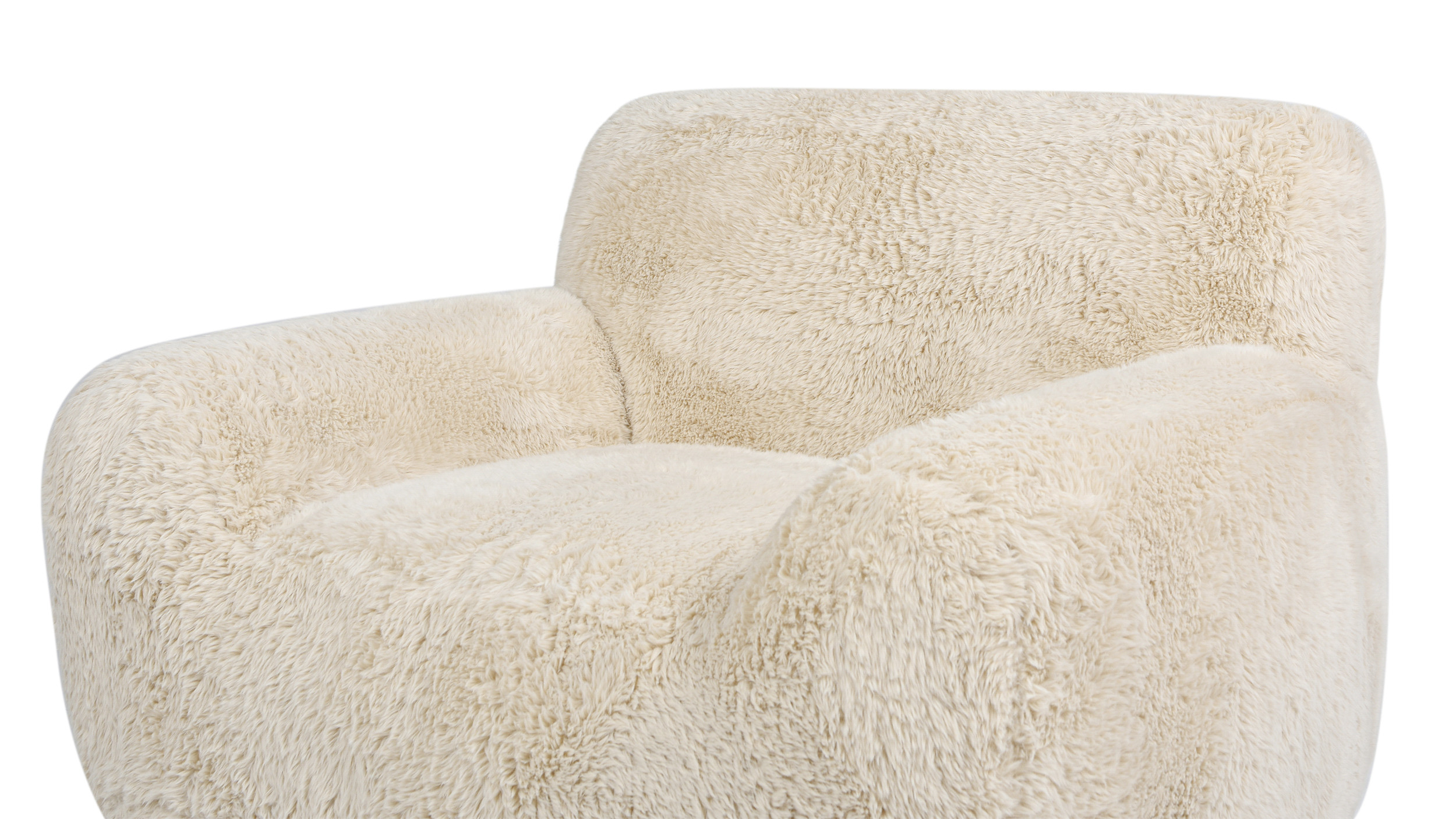 Summit 49" Faux Sheepskin Overstuffed Arm Chair, Cream Beige - Jennifer ...