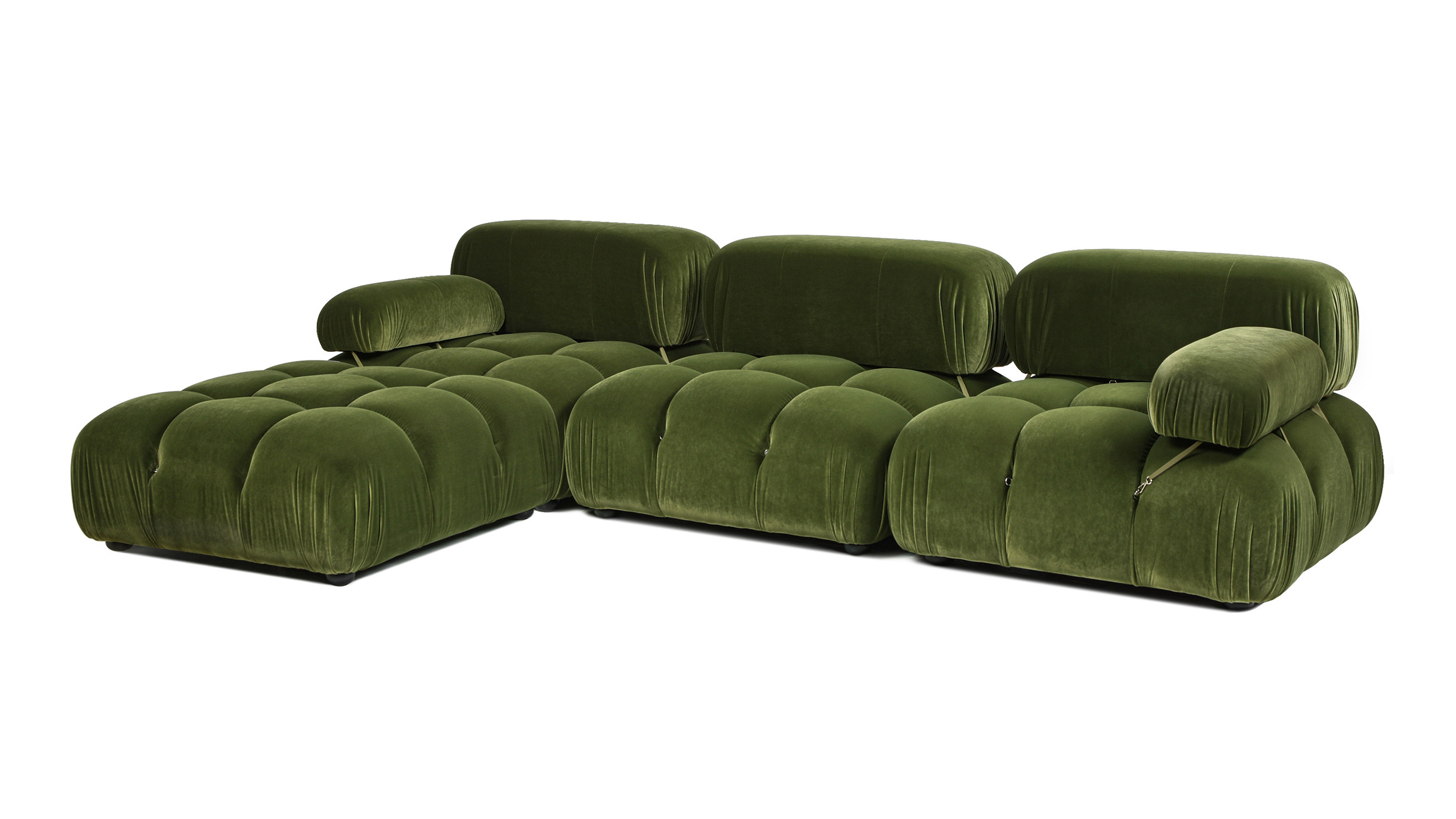 Marcel 109.5" Bubble Modular Modern 4-Piece Reversible Sectional Sofa ...