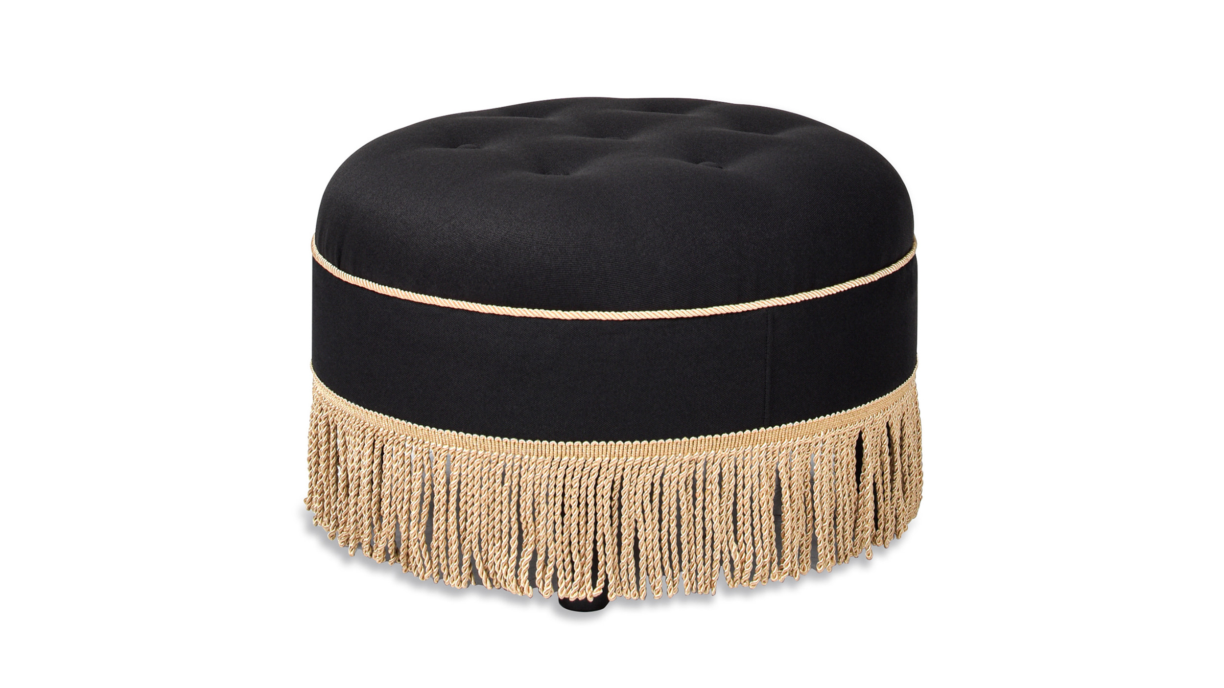 Yolanda 24" Round Upholstered Accent Ottoman, Lavender - Jennifer ...