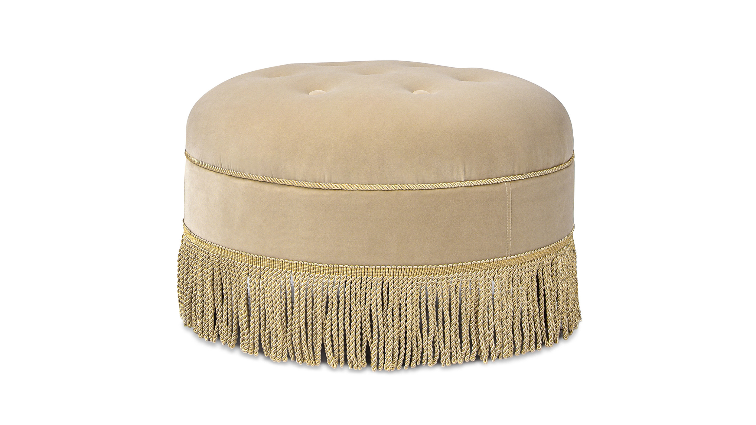 Yolanda 24" Round Upholstered Accent Ottoman, Lavender - Jennifer ...