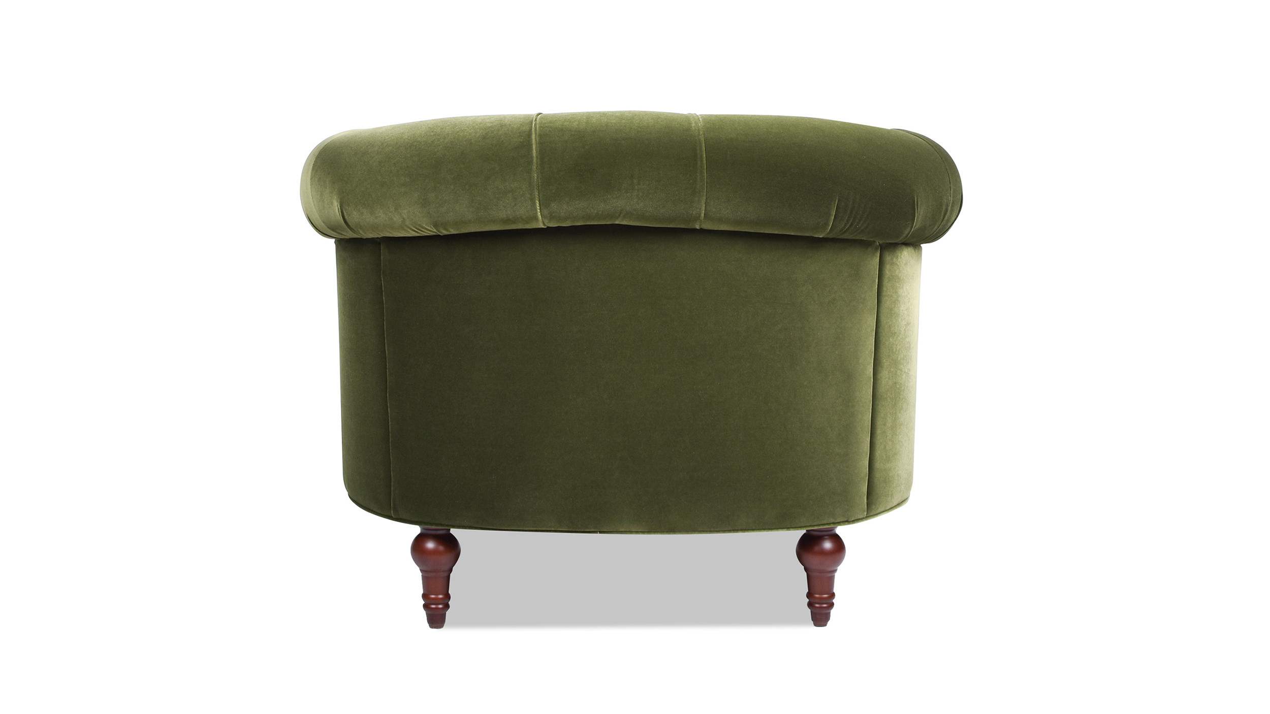 La Rosa Victorian Tufted Upholstered Accent Chair, Olive Green ...