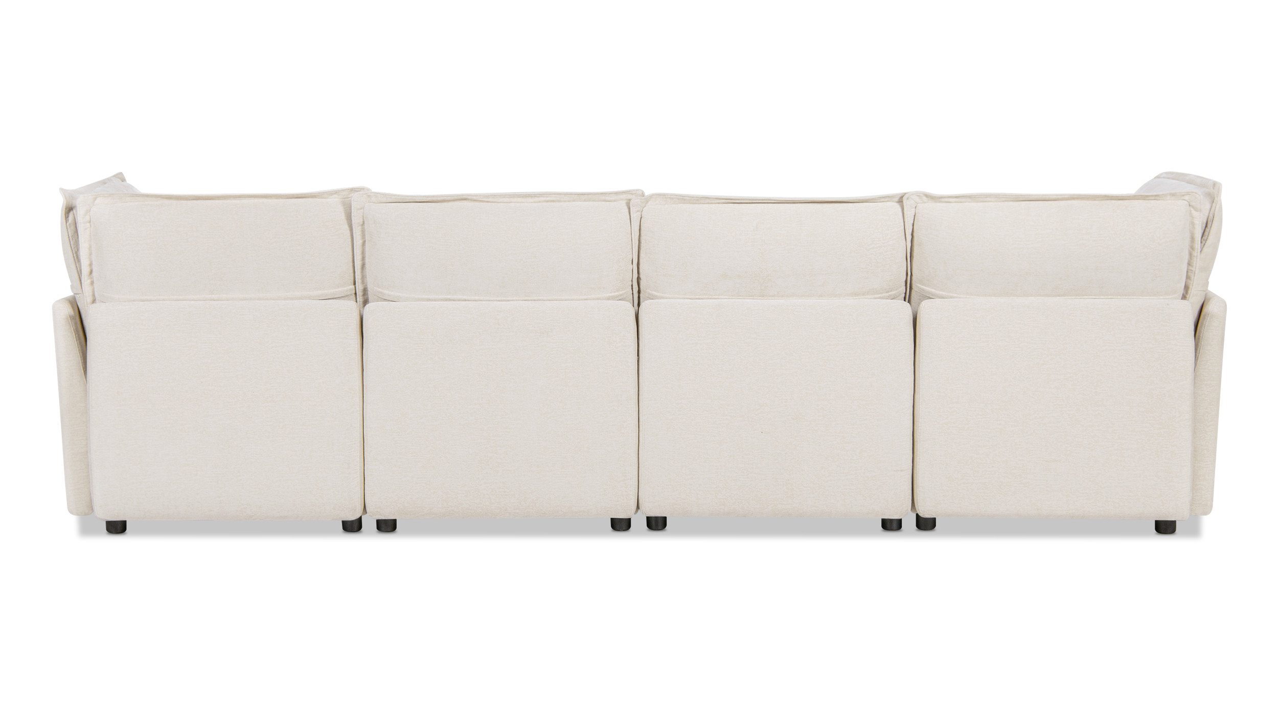 Sadie 124" Modular U-Shaped Sectional Sofa-in-a-Box with Storage ...