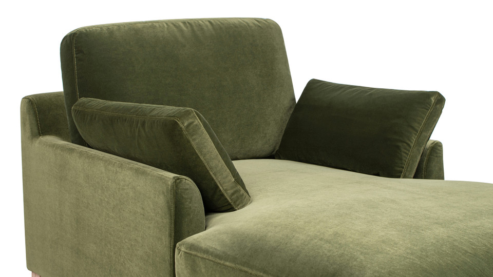 Pasadena Modern Farmhouse Chaise Lounge Chair, Olive Green - Jennifer ...
