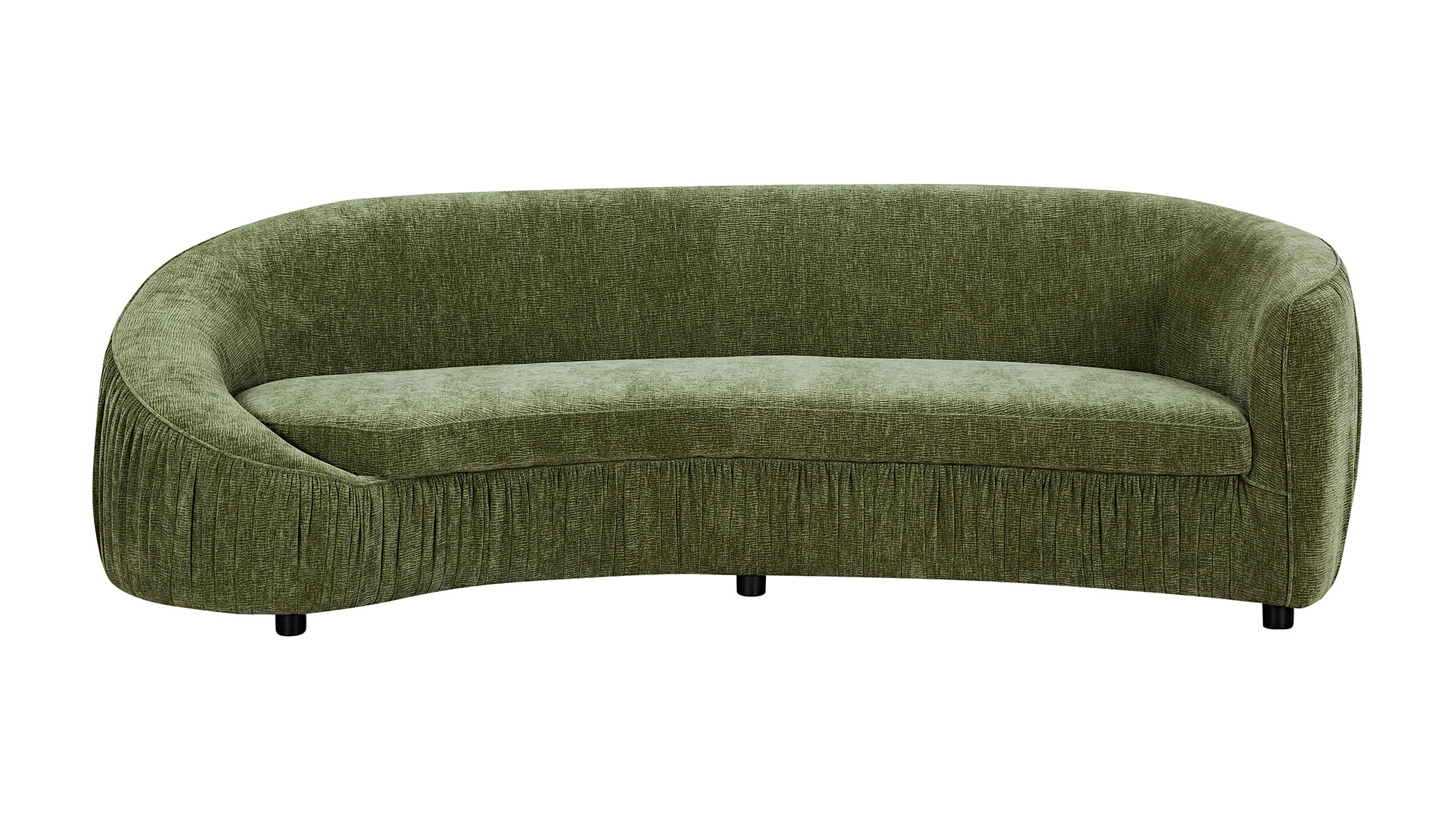 Atticus 92.13" Modern Curved Sofa, Green - Jennifer Taylor Home