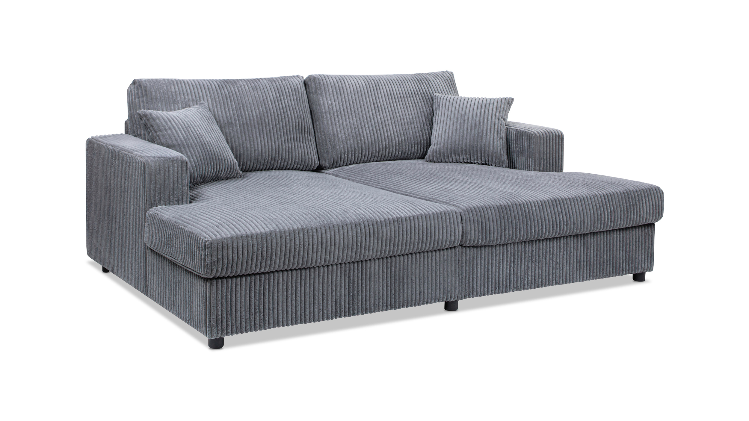 Goliath 86" Oversized Double Chaise Lounge Sofa Bed, Carbon Gray ...
