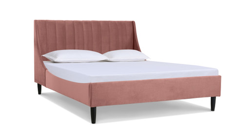 Aspen Vertical Tufted Headboard Platform Bed Set Queen Ash Rose Jennifer Taylor Home