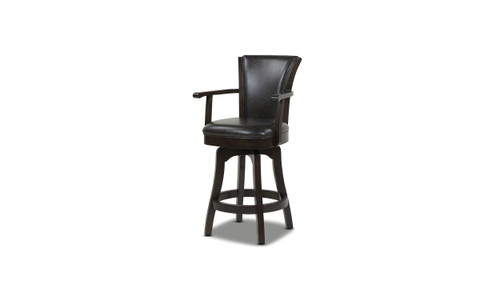 Williams 27” Swivel Counter Height Bar Stool, Vintage Black Brown ...