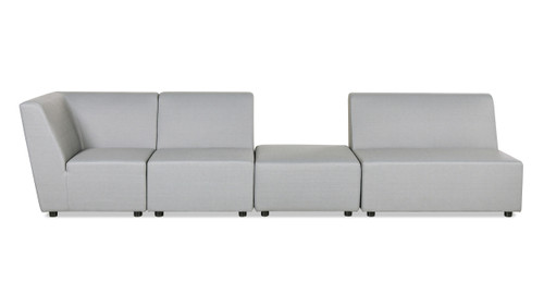 Cleo 140" 4pc Modular Upholstered Deep Seating Patio Sectional Sofa ...