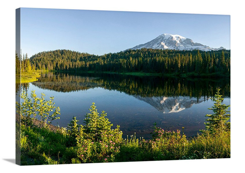 Reflection Lake Mt. Rainier Canvas Wrap - David Lawrence Photography
