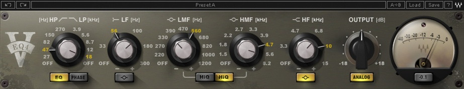 Waves V-EQ4 Vintage Equalizer Plug-In | FrontEndAudio.com