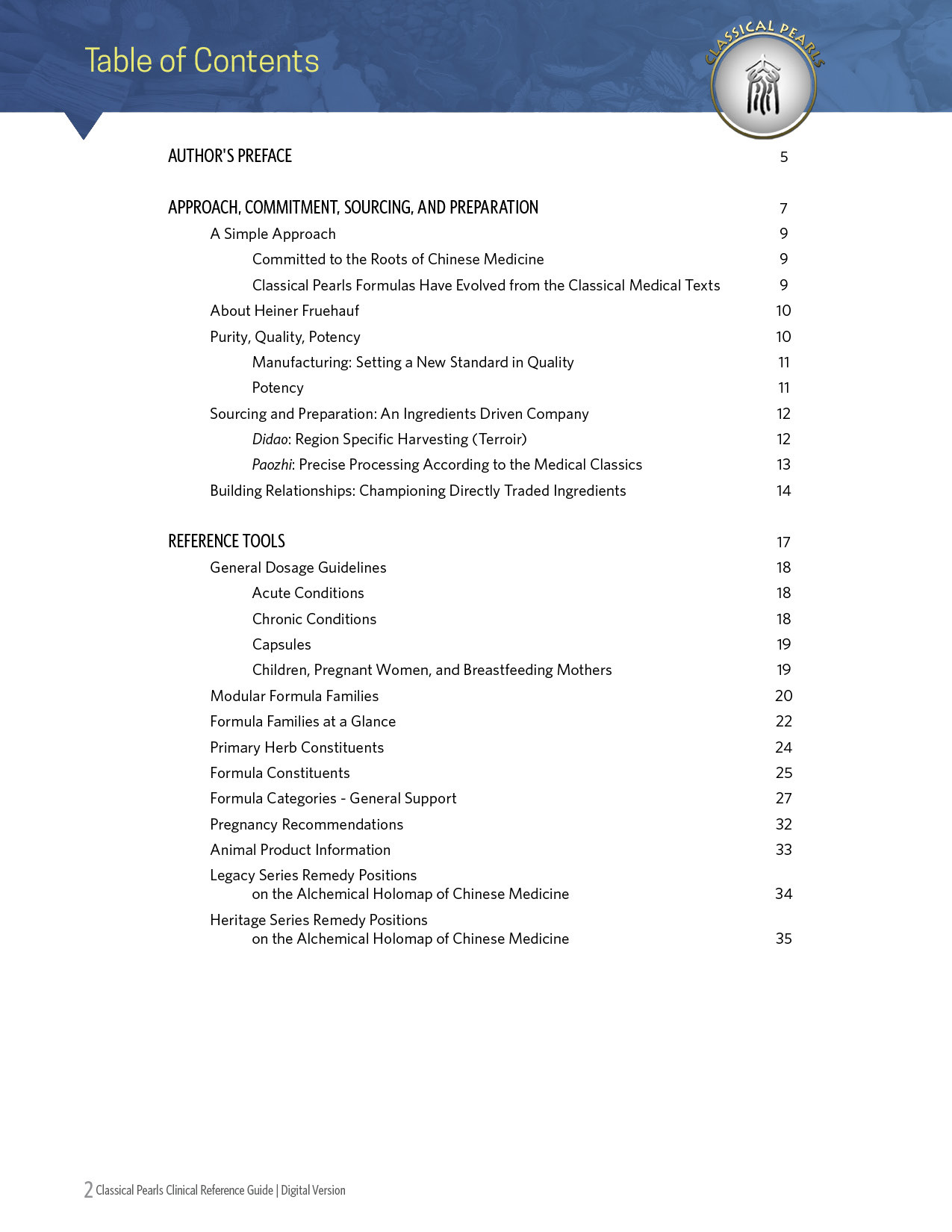 Classical Pearls Clinical Reference Guide (2019) [Downloadable PDF]