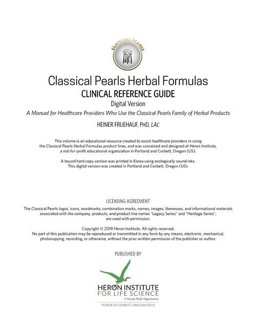 Classical Pearls Clinical Reference Guide (2019) [Downloadable PDF]