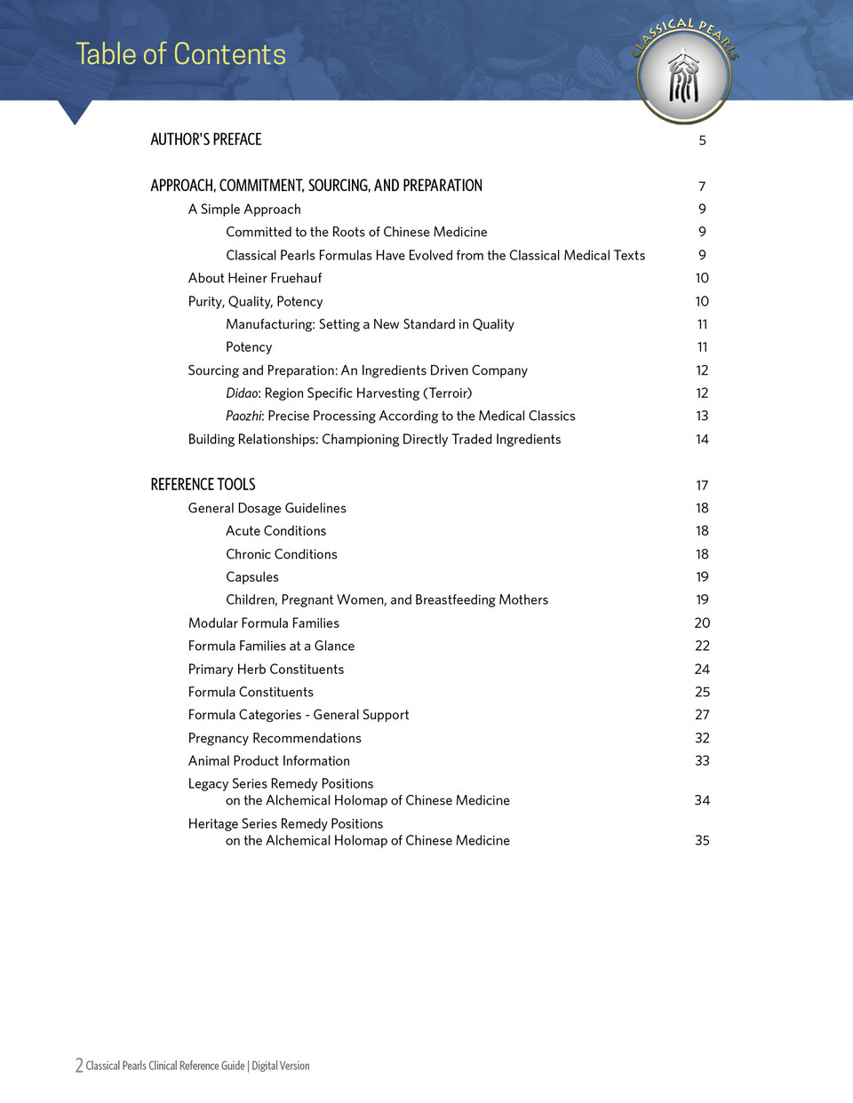 Classical Pearls Clinical Reference Guide (2019) [Downloadable PDF]