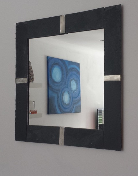 Square Slate Mirror