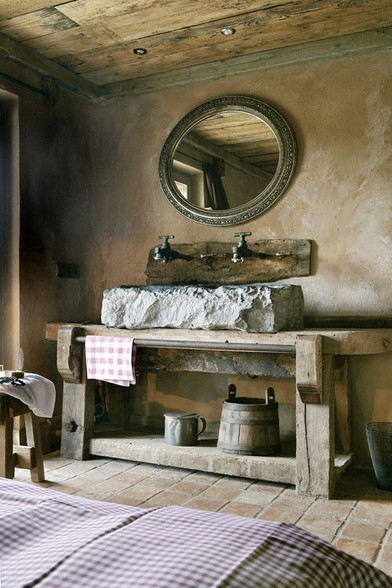 old rustic antique wooden wash stand