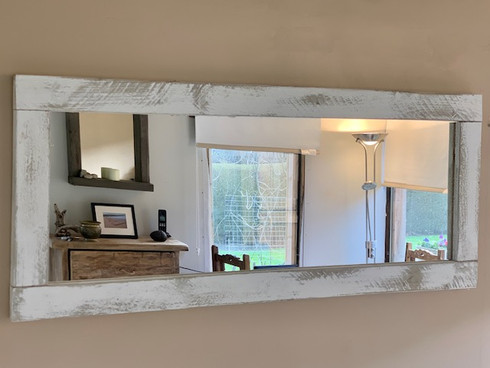 Whitewashed-distressed-white mantel-wood-rustic-mirror