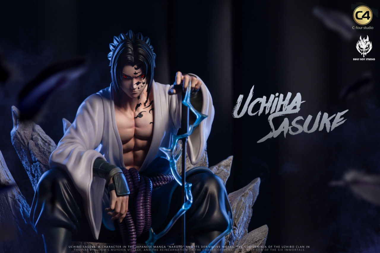 * Pre-order * C4 Studio Naruto sitting position Uchiha Sasuke Resin ...