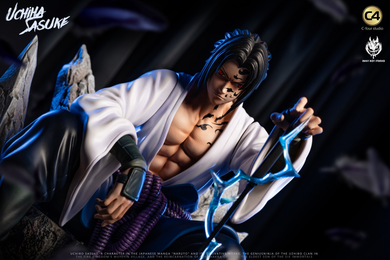 * Pre-order * C4 Studio Naruto sitting position Uchiha Sasuke Resin ...