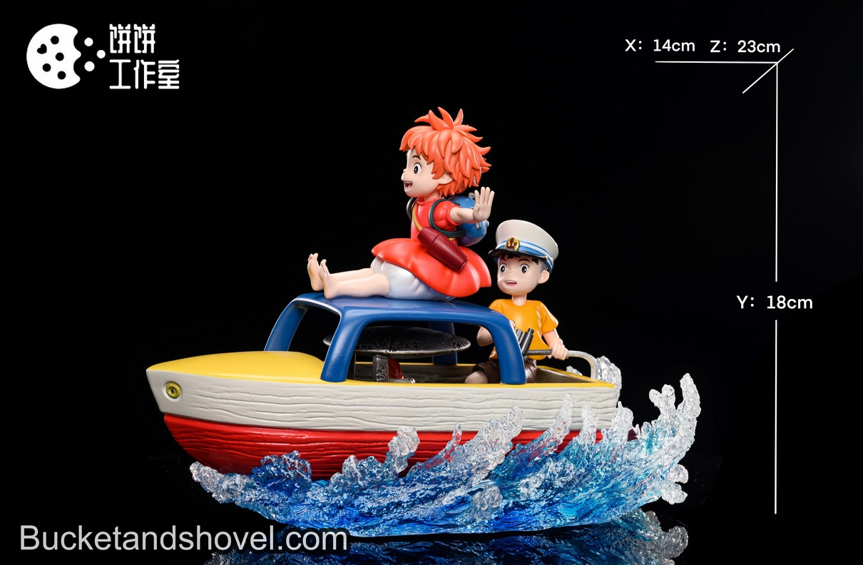 *Pre-order * Bingbing Studio Ponyo＆Sosuke Resin Statue - Bucket&Shovel