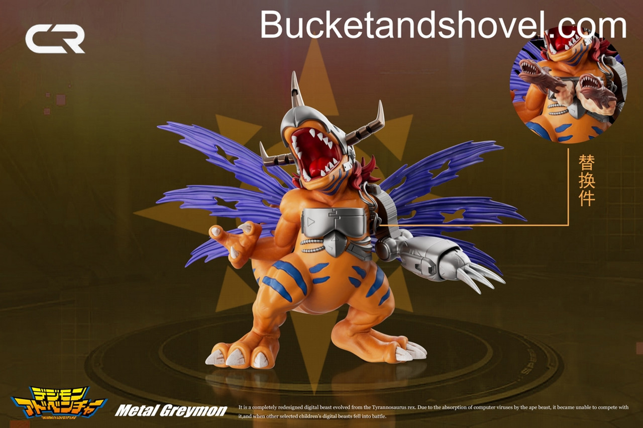 *Pre-order * CR Studio Digimon Metal Greymon Resin Statue - Bucket&Shovel