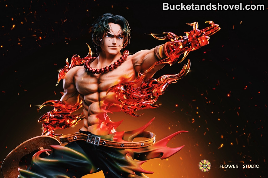*Pre-order * Flower Studio One Piece Flame Ace Resin Statue - Bucket&Shovel