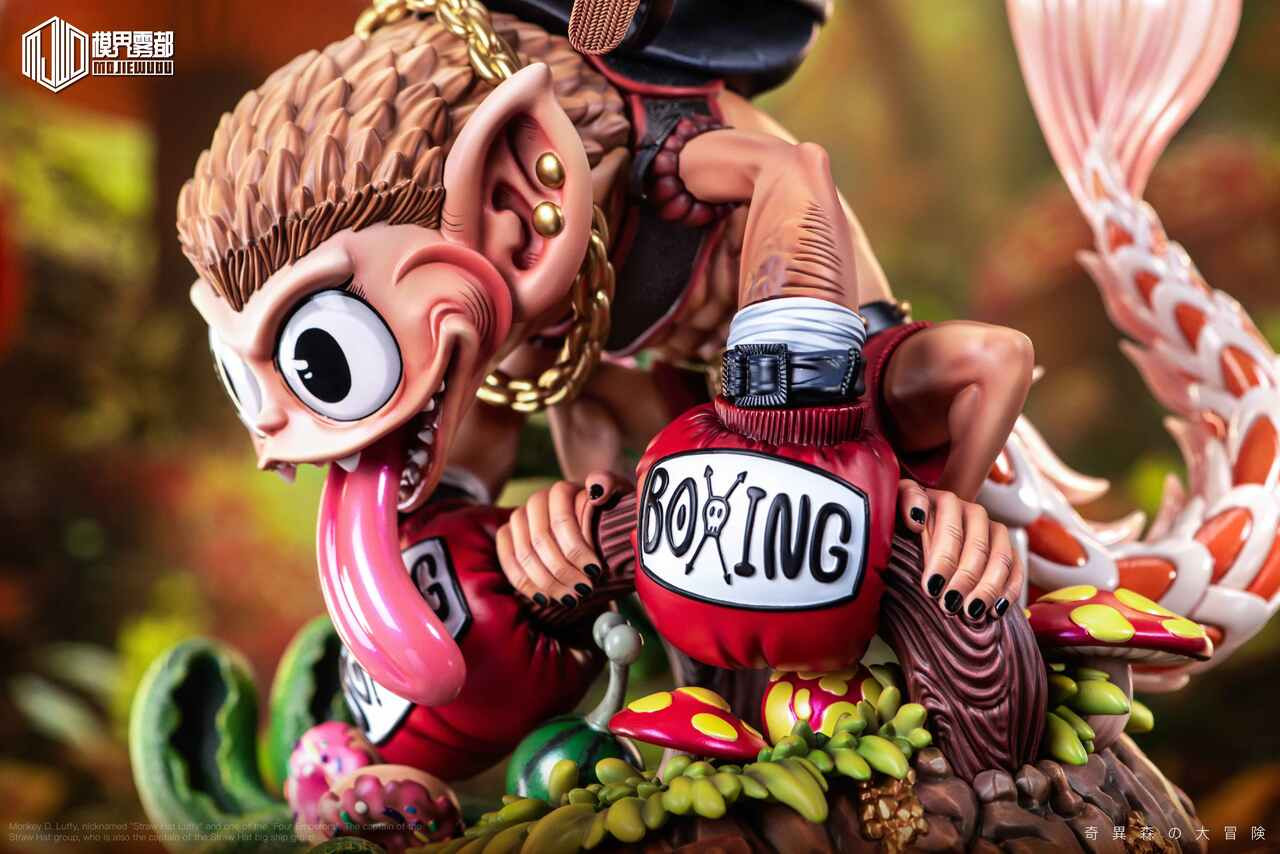 *Pre-order * Mojiewudo Studio One Piece Luffy＆fish-tailed monkey Resin ...