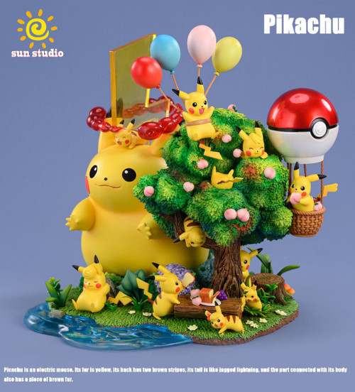 * Pre-order * Sun Studio Pokémon Pikachu Land Resin Statue - Bucket&Shovel