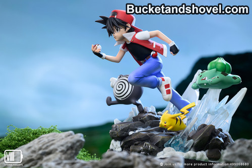 *Pre-order * V3 FANARTS Studio Pokemon Ash Ketchum family Resin Statue ...