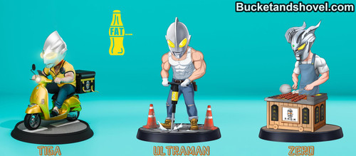 *Pre-order * Fatboy Studio takeaways TIGA Resin Statue - Bucket&Shovel