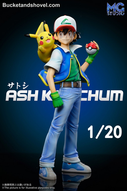*Pre-order * MG Studio Pokemon Ash Ketchum＆Pikachu Resin Statue ...