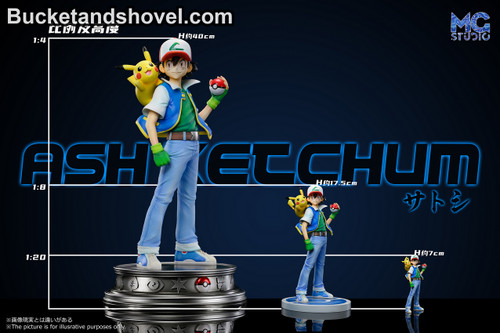 *Pre-order * MG Studio Pokemon Ash Ketchum＆Pikachu Resin Statue ...
