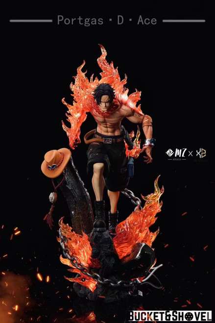 * Pre-order * HS Studio One Piece Portgas D. Ace Resin Statue - Bucket ...